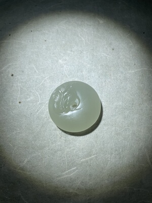 和田玉冰晴水白玉生肖马吊坠挂件苏工玉质干净平平安安