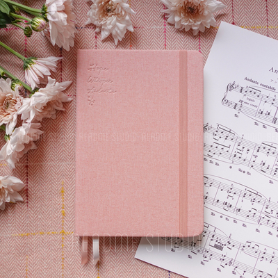 README博主同款布艺点阵手帐本