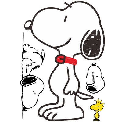 小号F0003-04史路比snoopy卡通笔记本电脑手机结它旅行拉杆箱贴纸