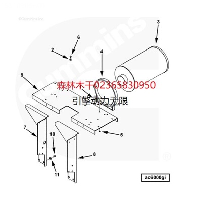 CUMMINS康明斯柴油发动机滤清器 3050498 空气滤清器配件