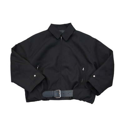 SOUTHPAW+1男装秋冬新品青年日常通勤简约加棉蝙蝠袖翻领外套夹克