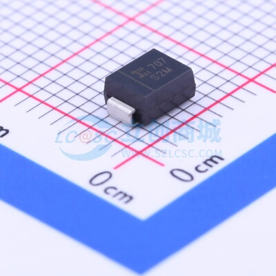 通用二极管 S2M-13-F DO-214AA DIODES(美台) 电子元器件原装正品