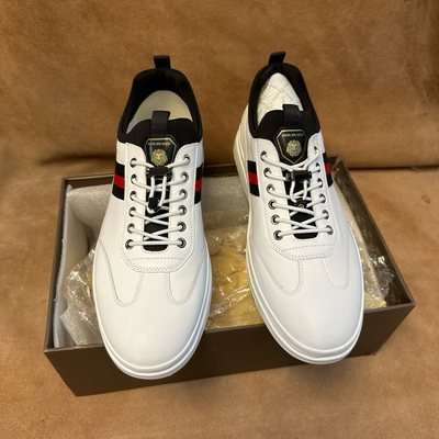 断码42撤柜品牌高端男士白色休闲运动鞋进口头层软牛皮轻软底Q195