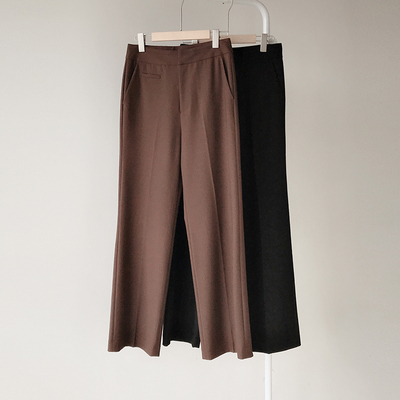 悬垂显瘦 斜纹中高腰直筒休闲西裤长裤女春夏新款K5021