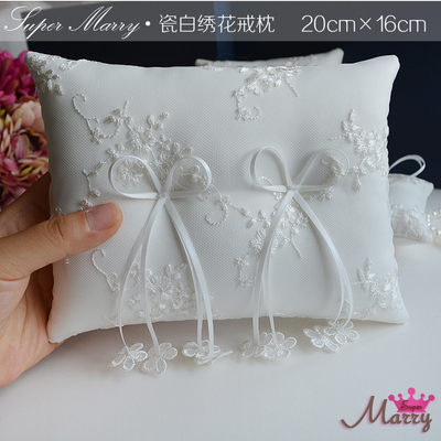 新款欧式婚礼戒枕新娘绣花结婚