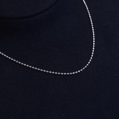 PT900铂金钻石链DIY 珍珠吊坠项链配件饰品无钻胜有钻可调节长短