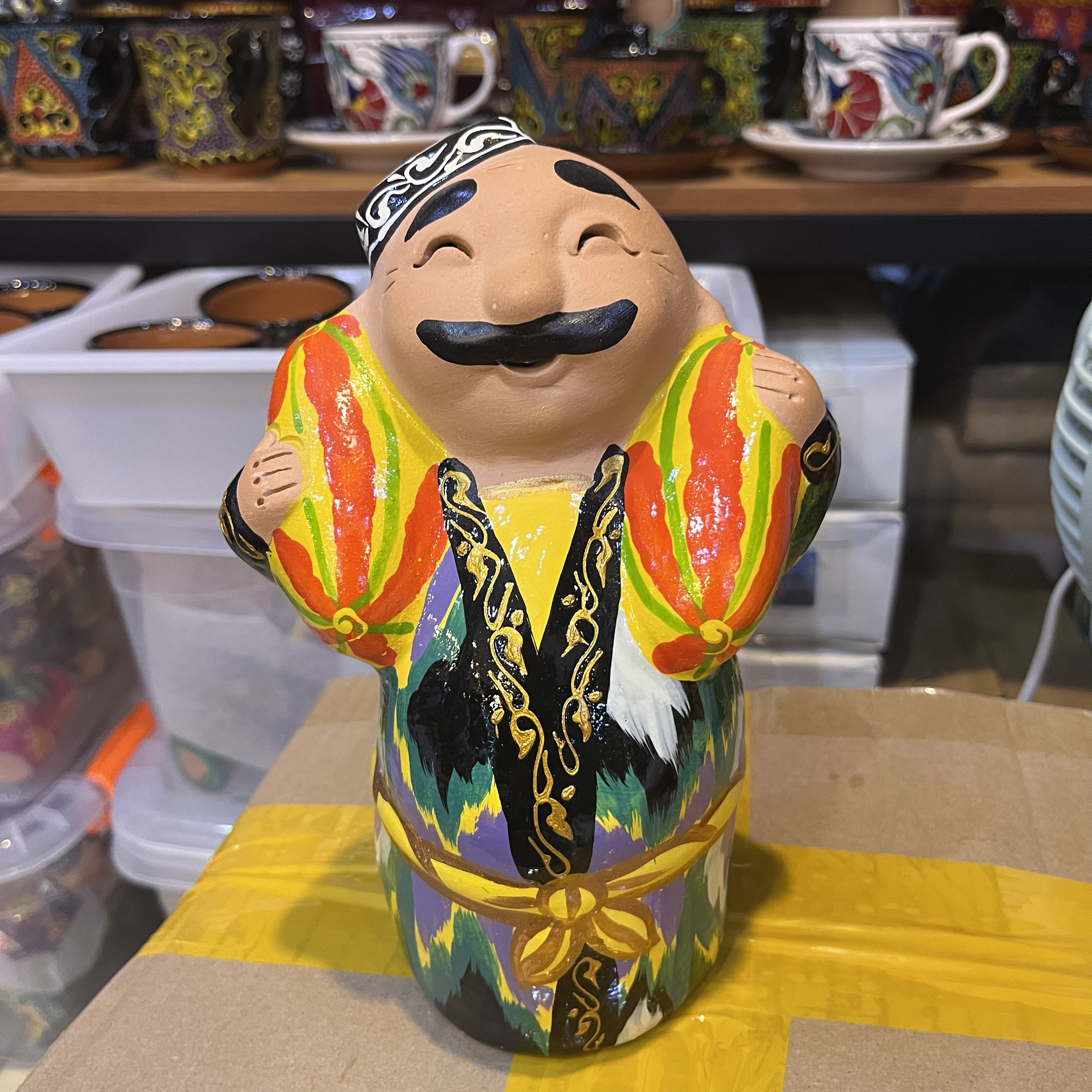 新疆特色手工艺品维吾尔族陶艺人像摆件家居装饰品旅游纪念礼品