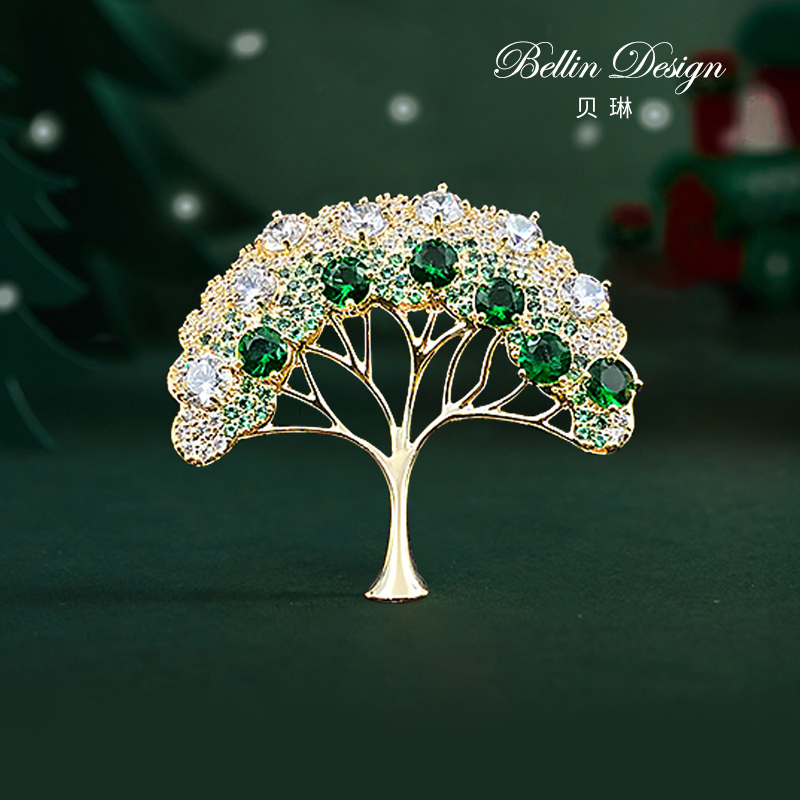 High-End Refined Money Tree Brooch 2021 New Trendy Suit Coat ...