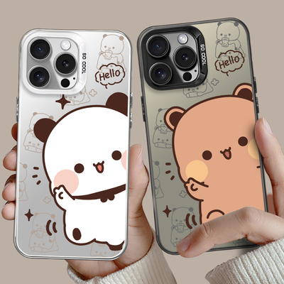 一二布布手机壳适用iphone17promax苹果16pro华为mate60镂空pura80彩银70荣耀nova14小米15镭射13情侣款vivo