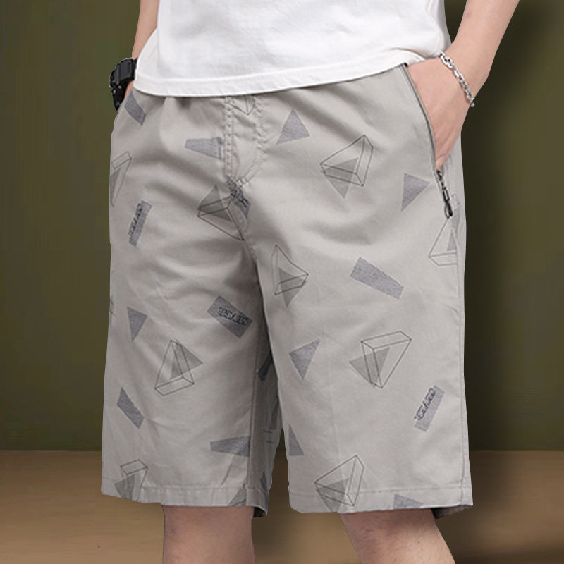 袋鼠新款纯棉夏季薄款休闲短裤男士夏季五分裤5分中裤子男款宽松