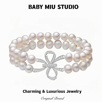 迪丽热巴同款蝴蝶结扣双排手链