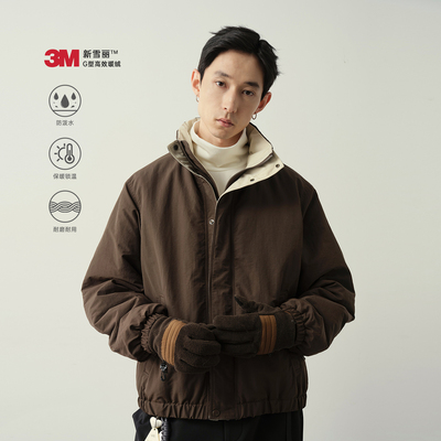 Vavu防泼水3M新雪丽立领棉服