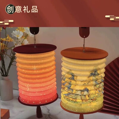 充电折叠灯笼儿童手提风琴灯中秋春节灯笼元宵节花灯国风拍照灯笼