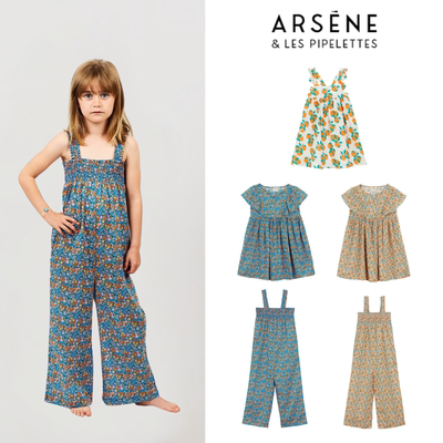 现货 法国 ARSENE 25ss 春夏儿童新款舒适清凉碎花连衣裙 连体裤