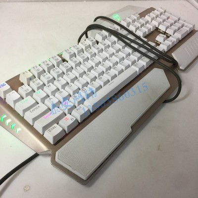 青轴金属跑马灯USB真机械键盘