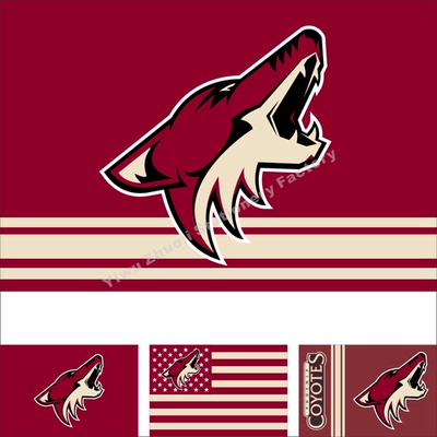 NHL 凤凰城野狼队旗帜曲棍球冰球 Phoenix Coyotes Hockey Flag