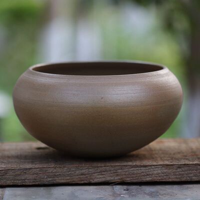 茶道龙窑柴烧粗陶手工水盂