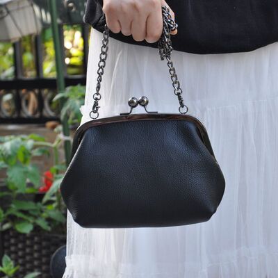 宅心自制手工真皮复古22cm链条