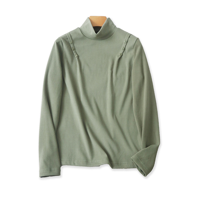 长袖常规德绒打底衫上衣