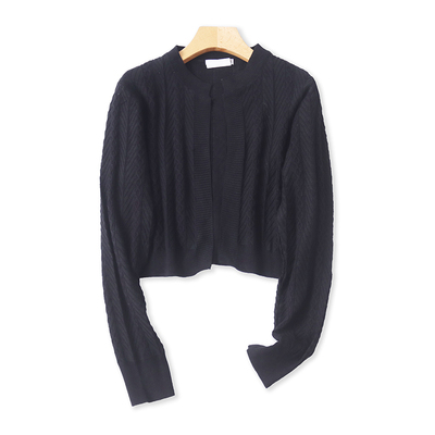 爱丽爱熙针织开衫镂空披肩上衣