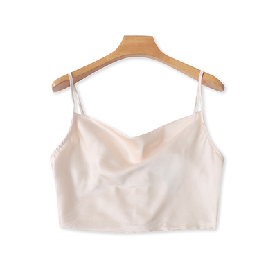 仿真丝小吊带 夏季新款外贸显瘦短款抹胸背心女打底修身上衣18502