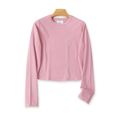 外贸圆领长袖T恤衫春秋新款时尚