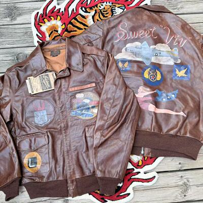 正规代理【superXY】现货 Eastman 新款手绘 美女A-2马皮飞行夹克