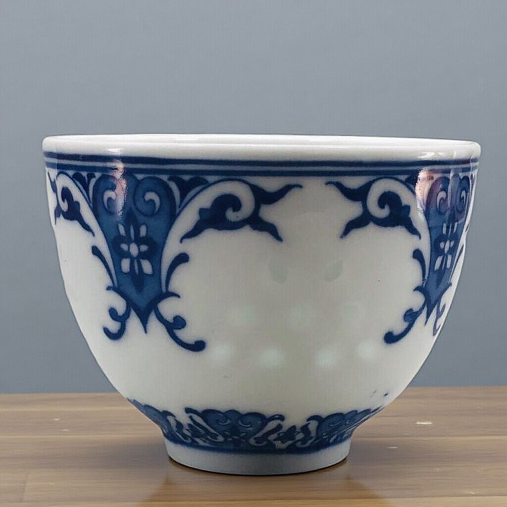 景德镇陶瓷杯子传统青花玲珑仿古中式单只白酒盅釉下彩分酒器酒具