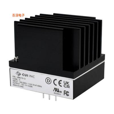 VBM-70-36-H |封闭式AC-DC, 70 W, 36 VDC, SINGLE OUTP
