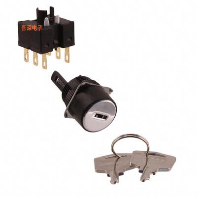 A165K-T3M-2 |原装全新SWITCH KEYLOCK 3POS DPDT 5A 125V