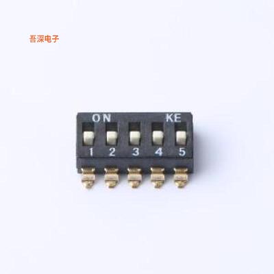 2.54-5P TPGT |拨码间距：2.54mm，P数:5P，立贴，高推黑色