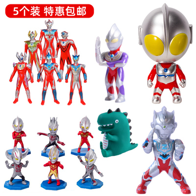 网红奥特曼超人打怪兽蛋糕装饰品