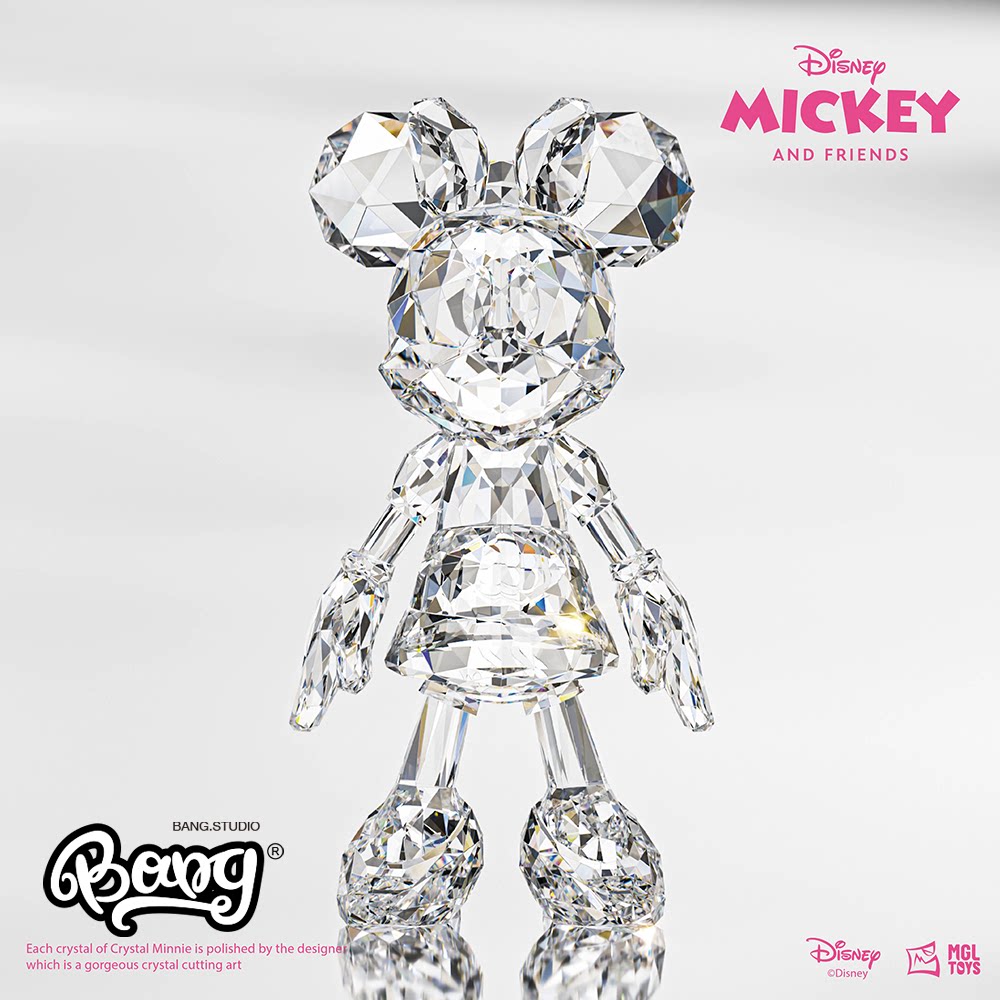 【Bang】现货 MGLTOYS 迪士尼 水晶米奇米妮 限量潮玩手办摆件礼