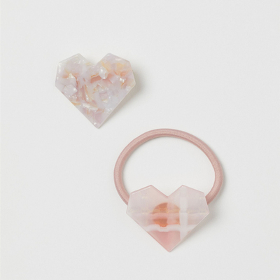 爱心粉色皮筋INS街拍发圈