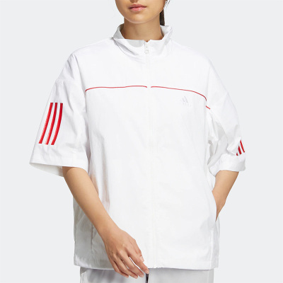 阿迪达斯正品女子短袖夹克