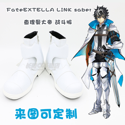 FateEXTELLA LINK sabercos鞋 查理曼大帝 战斗服cosplay鞋子