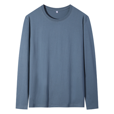 200克纯棉 2023秋男士纯棉圆领长袖T恤大码可压标CT6001P14