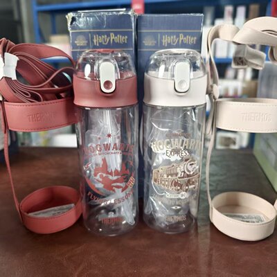 尾货清仓膳魔师儿童水杯哈利波特联名600ML夏季提手肩绳吸管杯