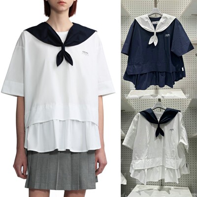 春夏女款学院拼接休闲上衣