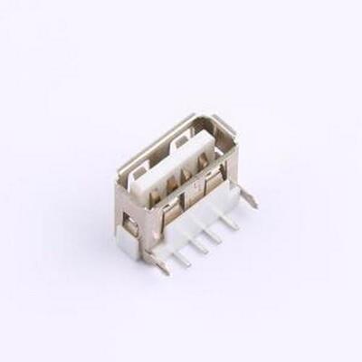 XUBF-012-0403-B USB连接器 USB 2.0 AF 10.0-6.3H后两脚插板式卷