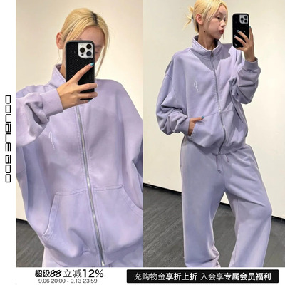 【现货】LLEGE 26SS 新款毛圈布拉链开衫外套 DOUBLEBOO
