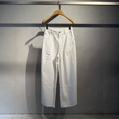 CHESTER CHARLES | 2026新款 简约百搭暗花满印logo棉质牛仔裤