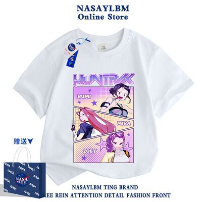 新款卡通K-POP猎魔女团kpopdemonhunters休闲风短袖夏季百搭T恤衫