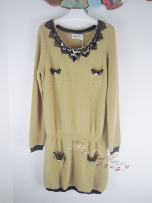 玫瑰传说春秋绣花山羊绒衫女标齐