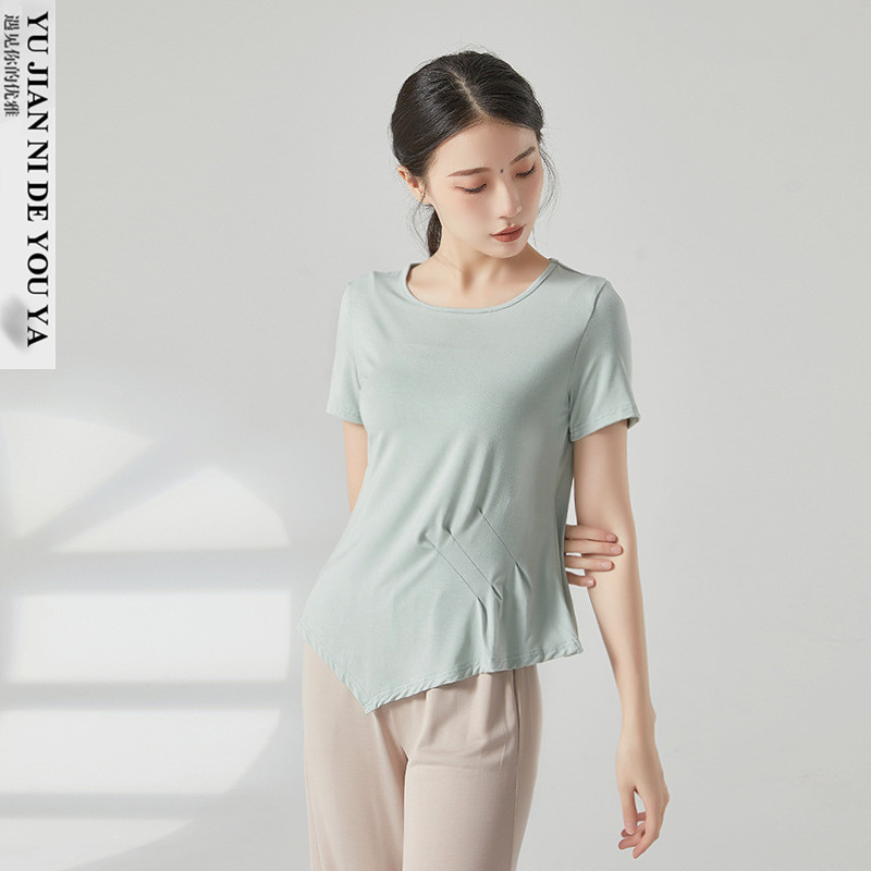 莫代尔宽松不规则现代舞服中国舞古典舞蹈服成人专用练功服上衣女
