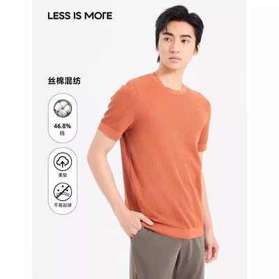 舒适修身新款圆领针织短袖男