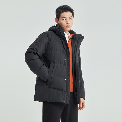 纯色新款连帽百搭羽绒服男装