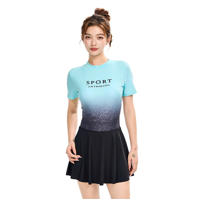 速干遮肚显瘦裙式连体泳衣女