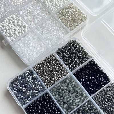 9宫格3mm白黑系列DIY项链配件