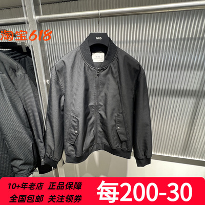 GXG男装2026秋季新品都市时尚潮流黑色微阔棒球夹克 G26A213040